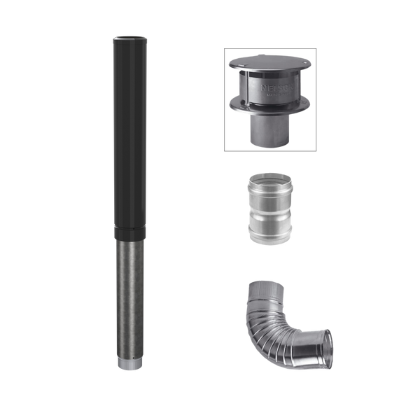 Vertical Flue Kit 100mm for Tube/UPA