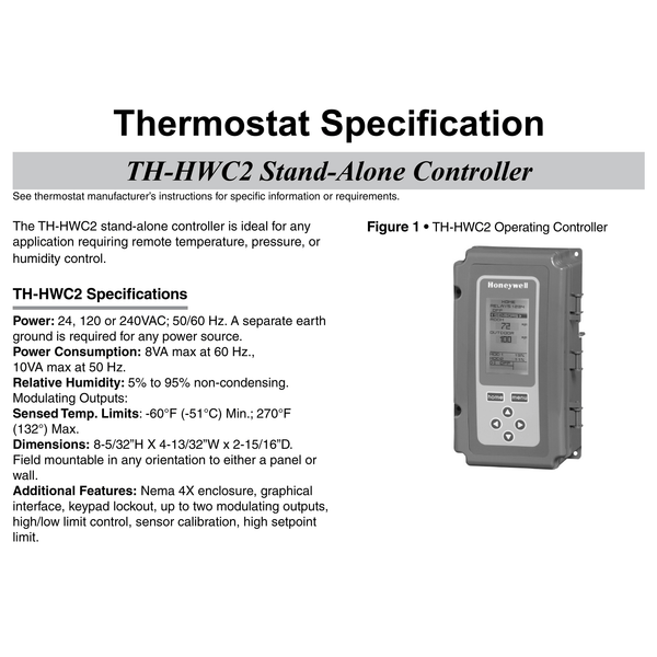 Honeywell Radiant controller T775 TH-HWC2